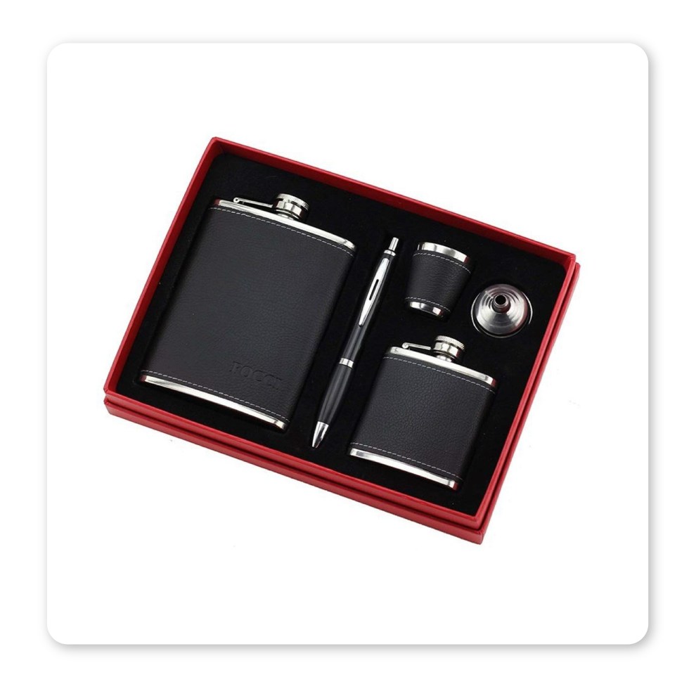 Personalised Flask Gift Set, Laser Engraved - Abprint & Design