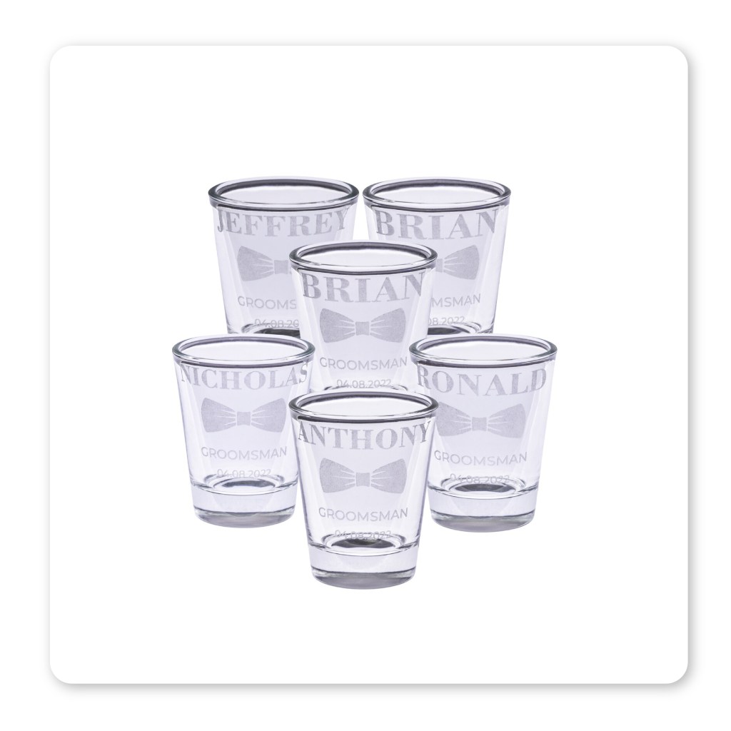 Personalised Shot Glasses Set, Laser Engraved - Abprint & Design