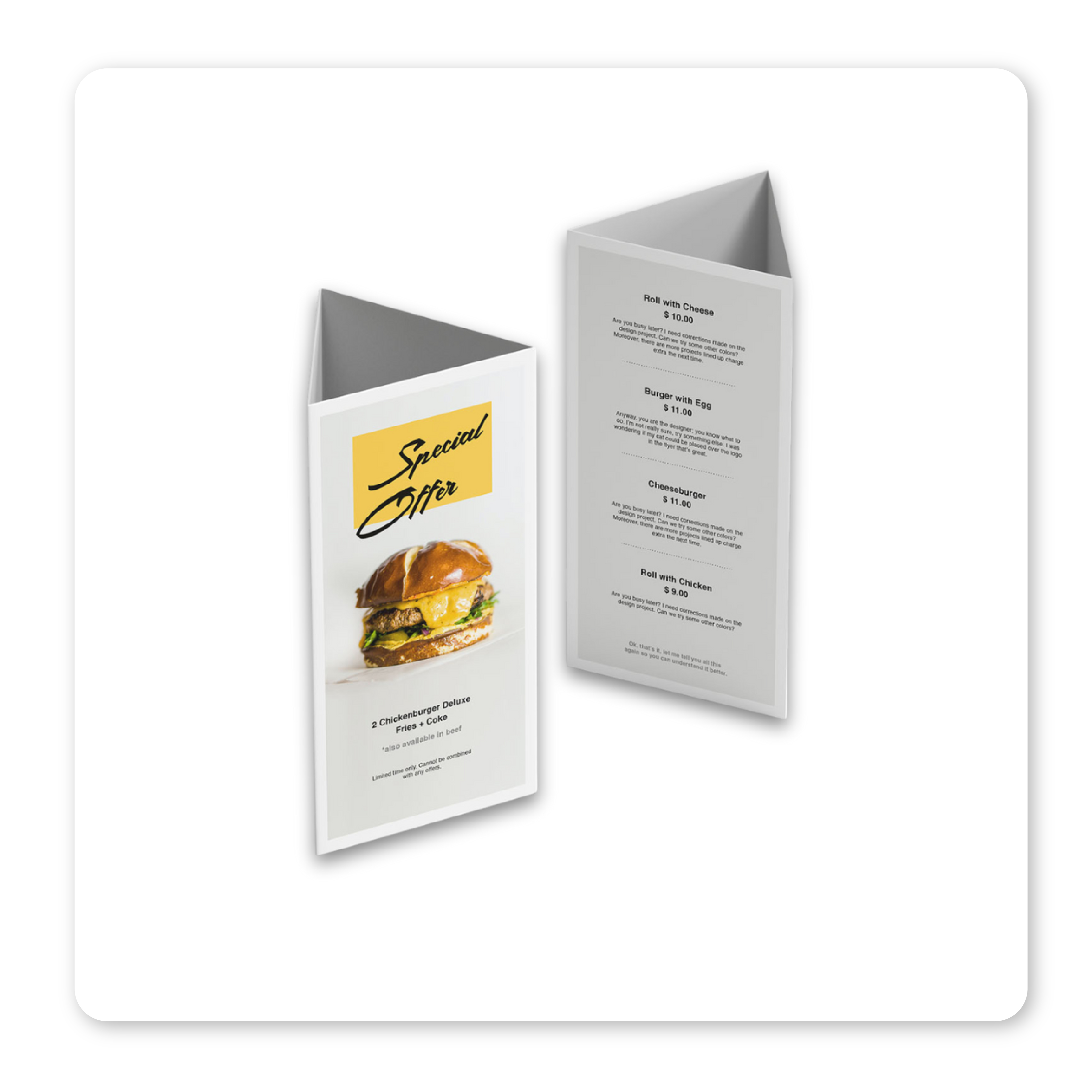 Table Display Cards - Abprint & Design